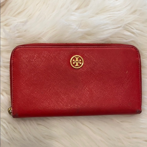 Tory Burch | Bags | Authentic Tory Burch Red Wallet | Poshmark